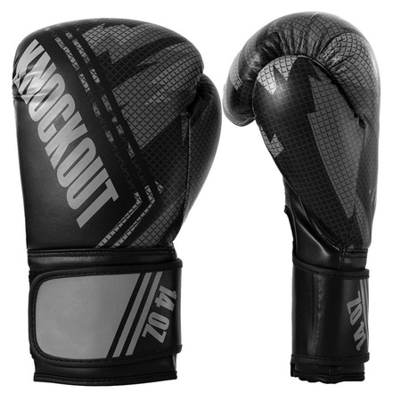 Manusi Box Knockout Fighter, 12 OZ, Negru Electric - eMAG.ro