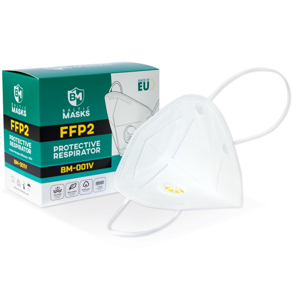 Masca de protectie respiratorie FFP2 cu valva - Baltic Masks BM-001V NR ...