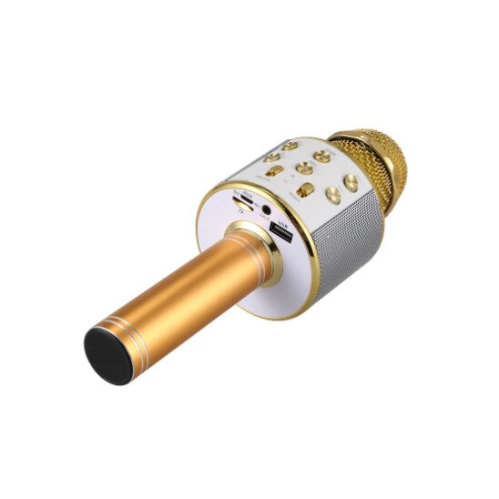 Microfon Led, Karaoke, Bluetooth, Design Modern, Auriu - eMAG.ro