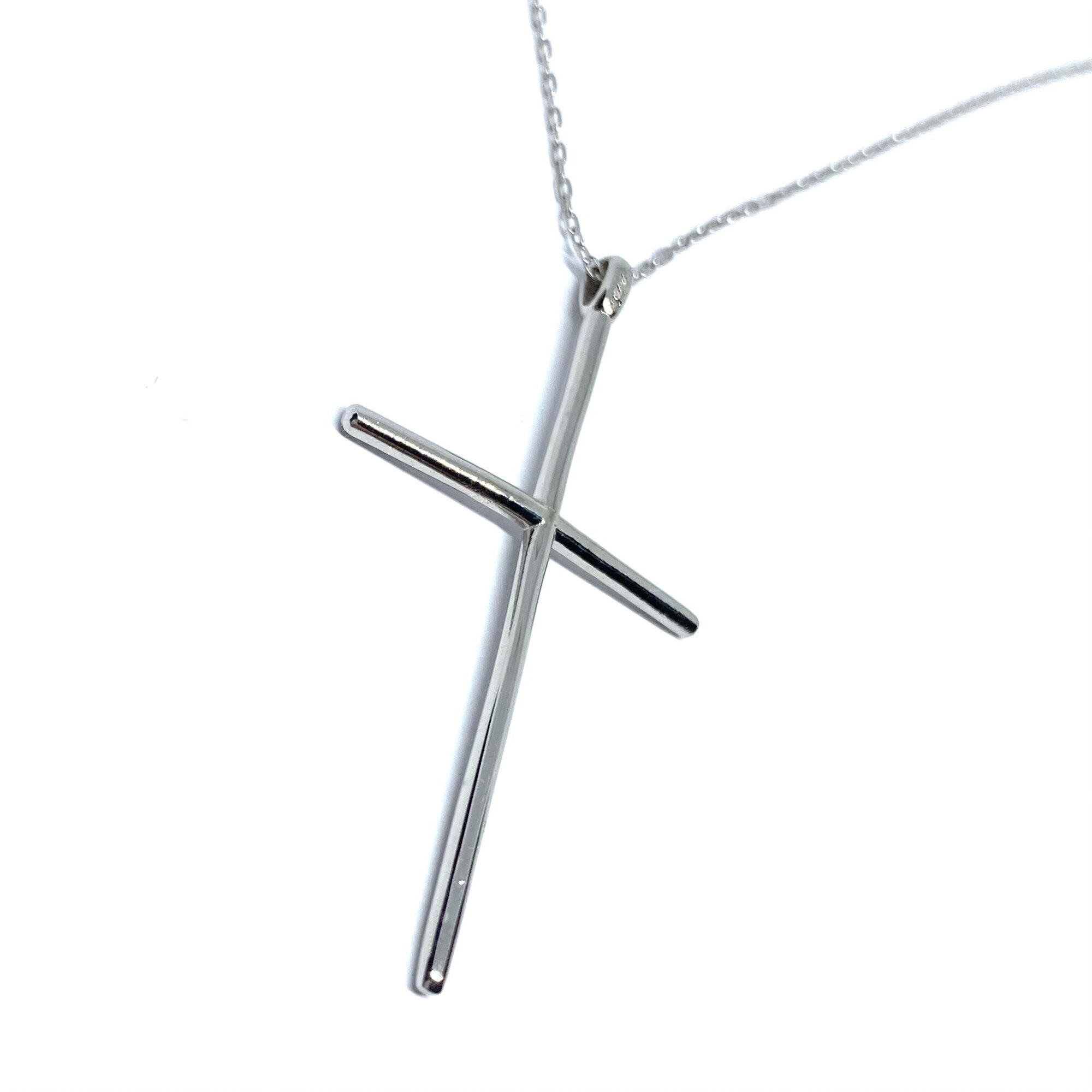 Lant cu cruce din argint rodiat, 46 cm, Dinuzete - eMAG.ro