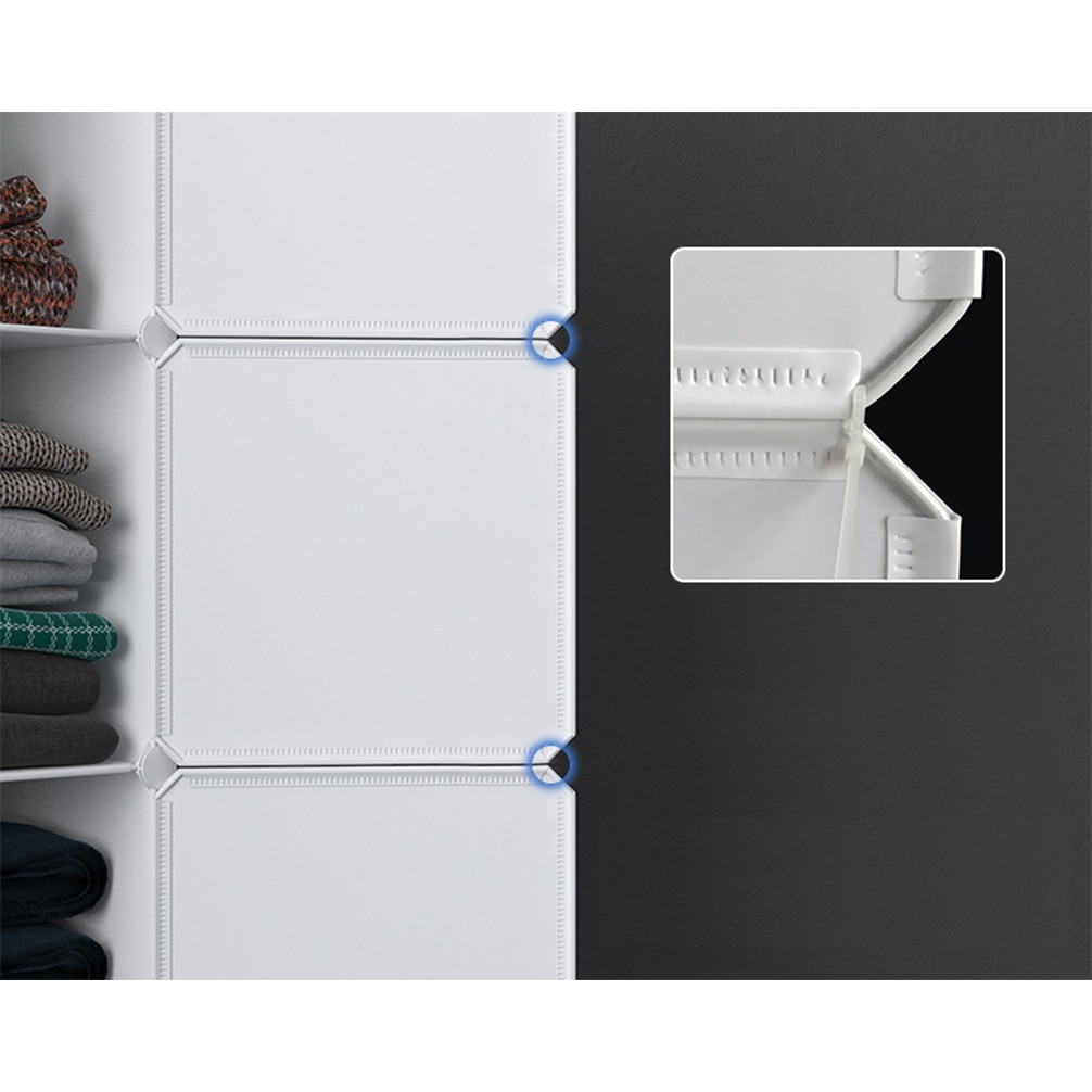 Dulap pentru haine cu imagini, Copii, 12 Rafturi, alb, 111 x 37 x 147 ...