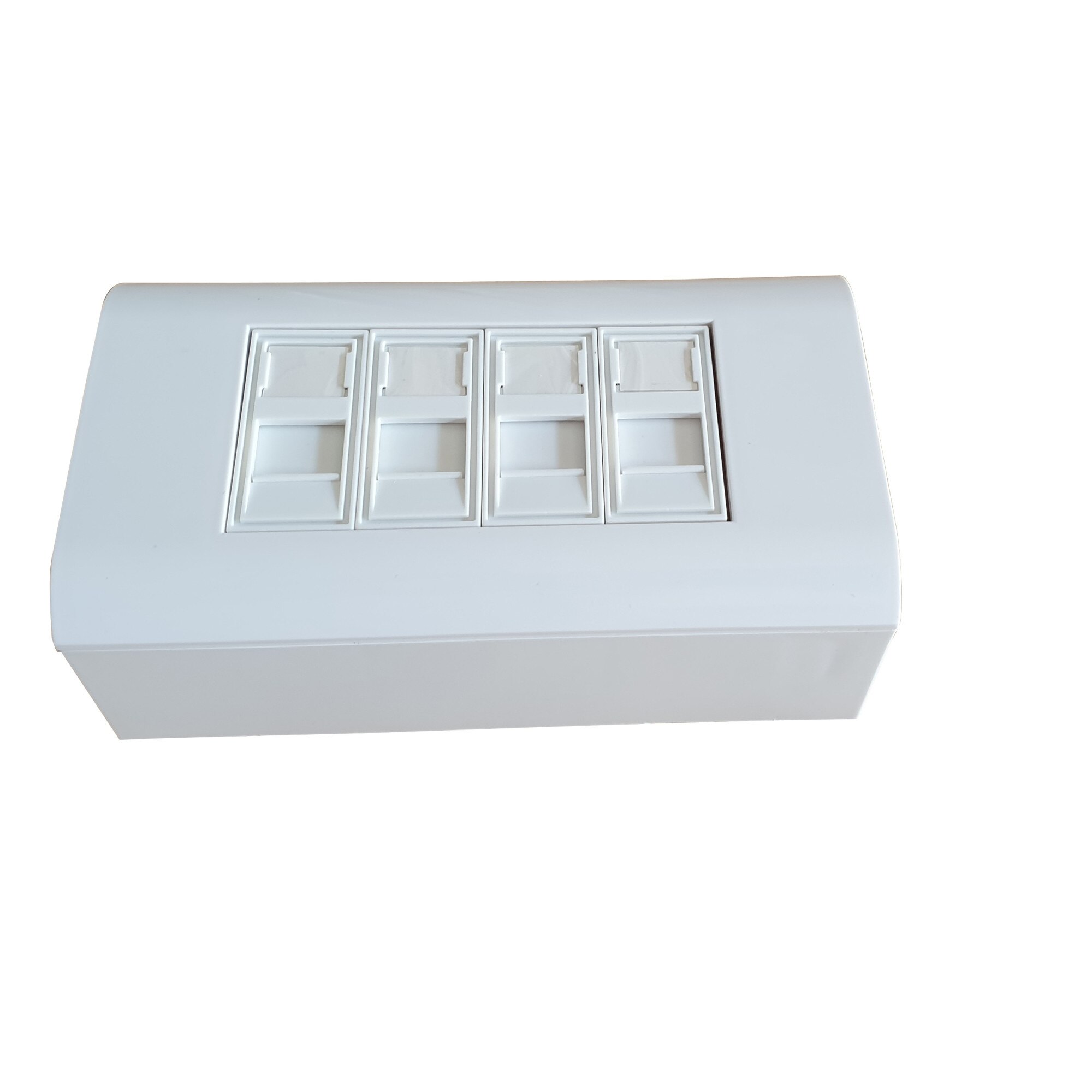 Priza 4 porturi voce/date cat6A 10Gb 500Mhz LanKATT neecranata 4 x RJ45 ...