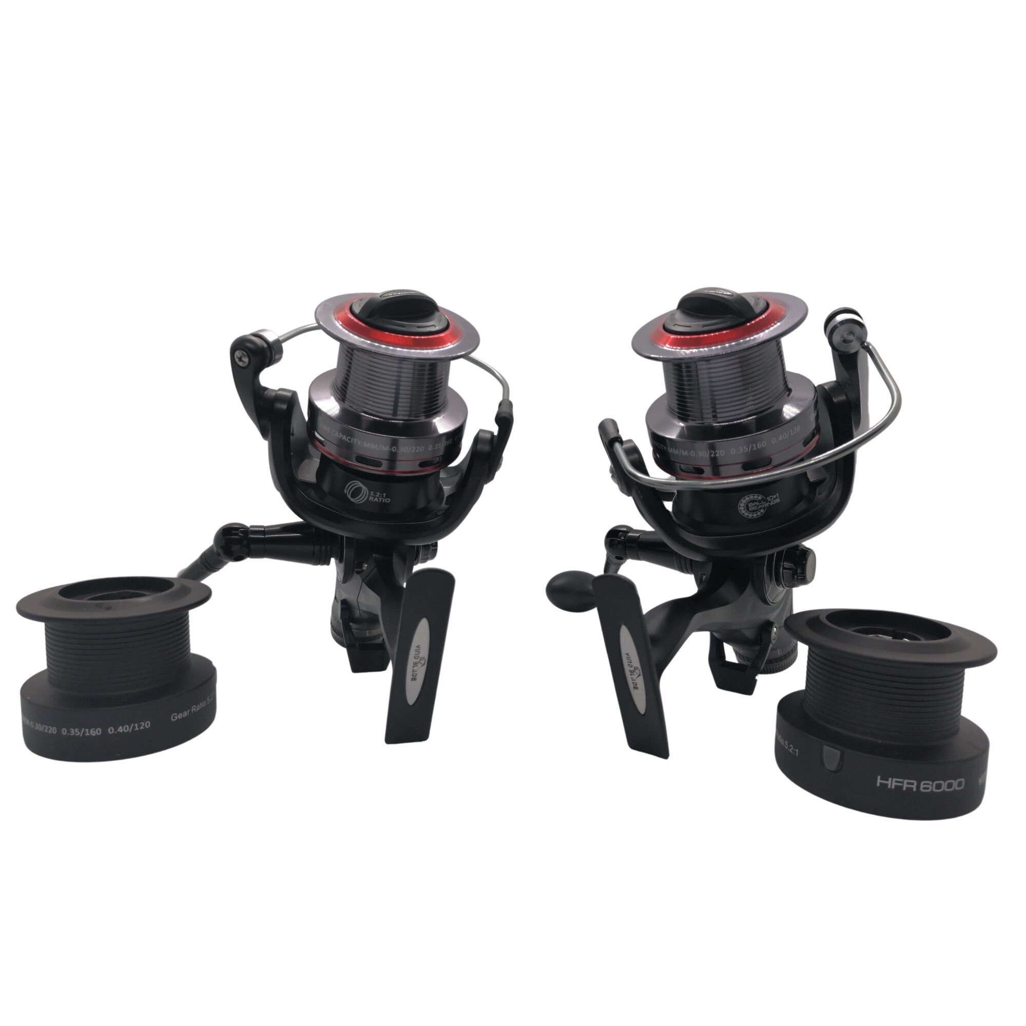 Set 2 Mulinete crap long cast 6000, 10+1 rulmenti, baitrunner model ...