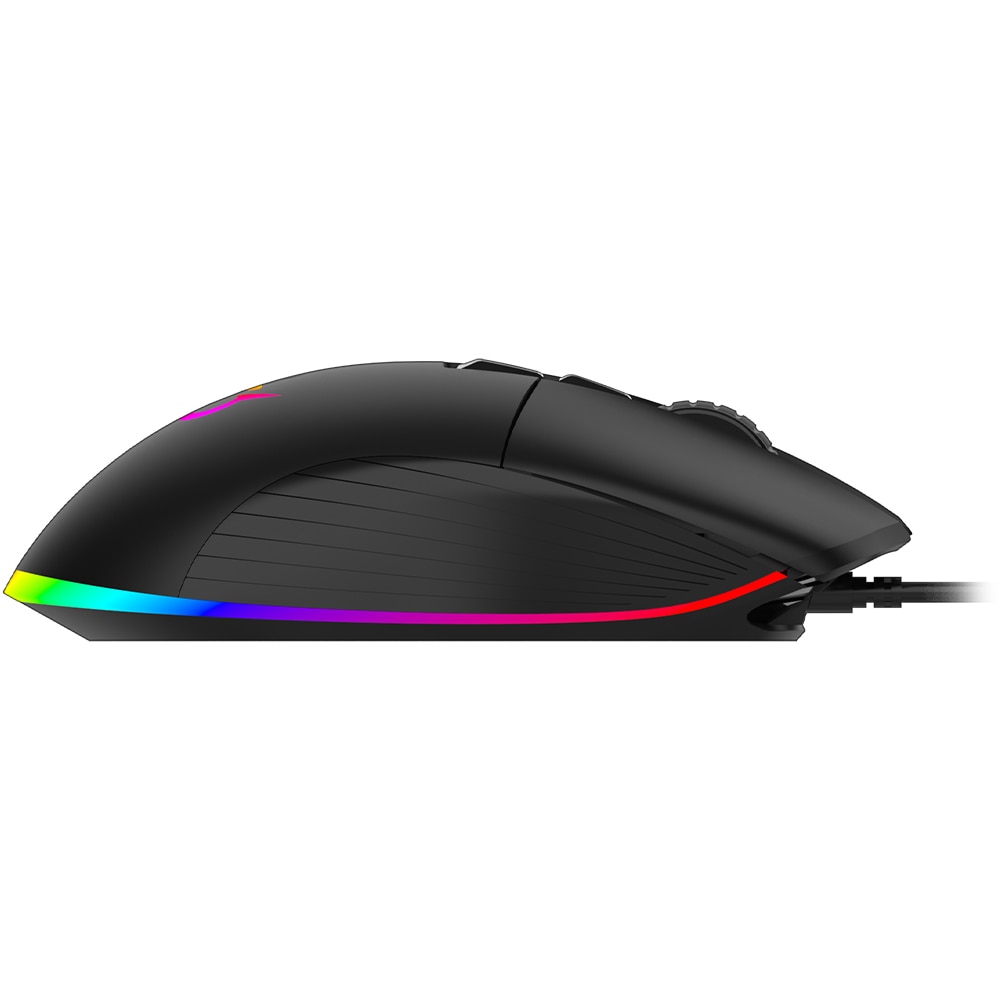 Mouse AQIRYS Acrux, 10000dpi, optic, USB cu fir, Negru - eMAG.ro