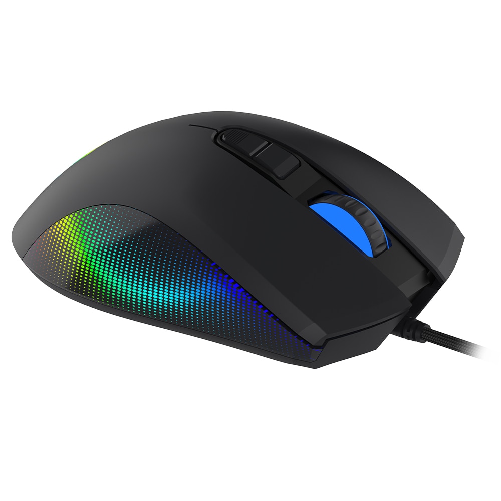 Mouse AQIRYS Phoenix, 12000dpi, optic, USB cu fir, Negru - eMAG.ro