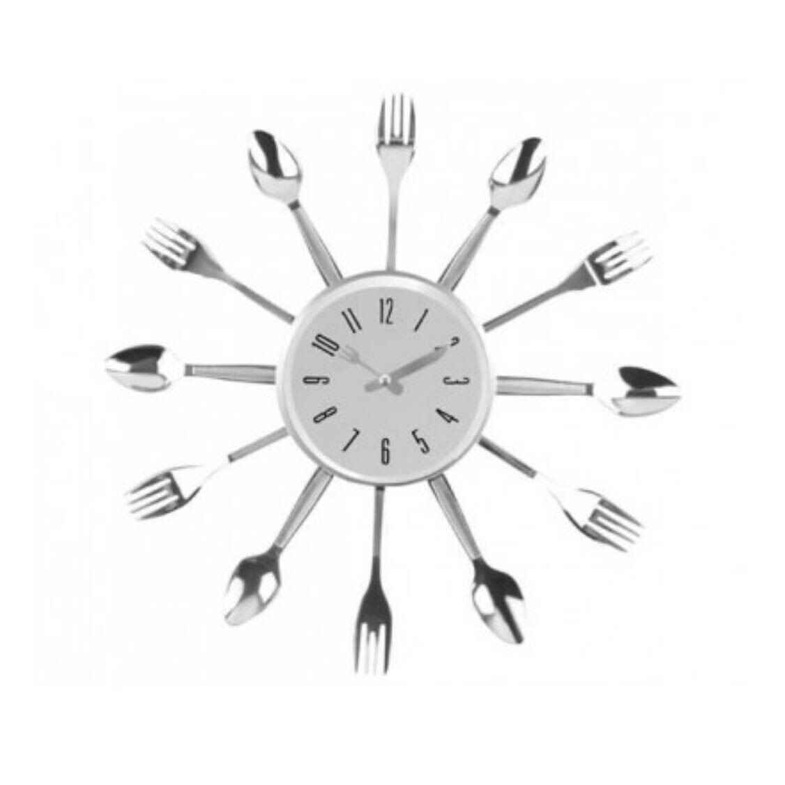 Ceas tacamuri, ideal pentru bucatarie si living, 38cm, argintiu - eMAG.ro