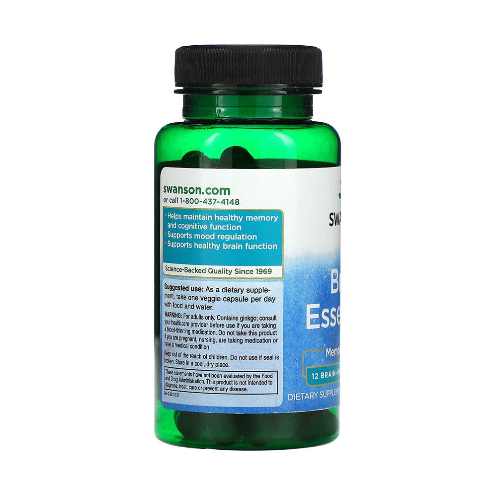 Brain Essentials (Memory Support), Swanson, 60 capsule SWC094 - eMAG.ro