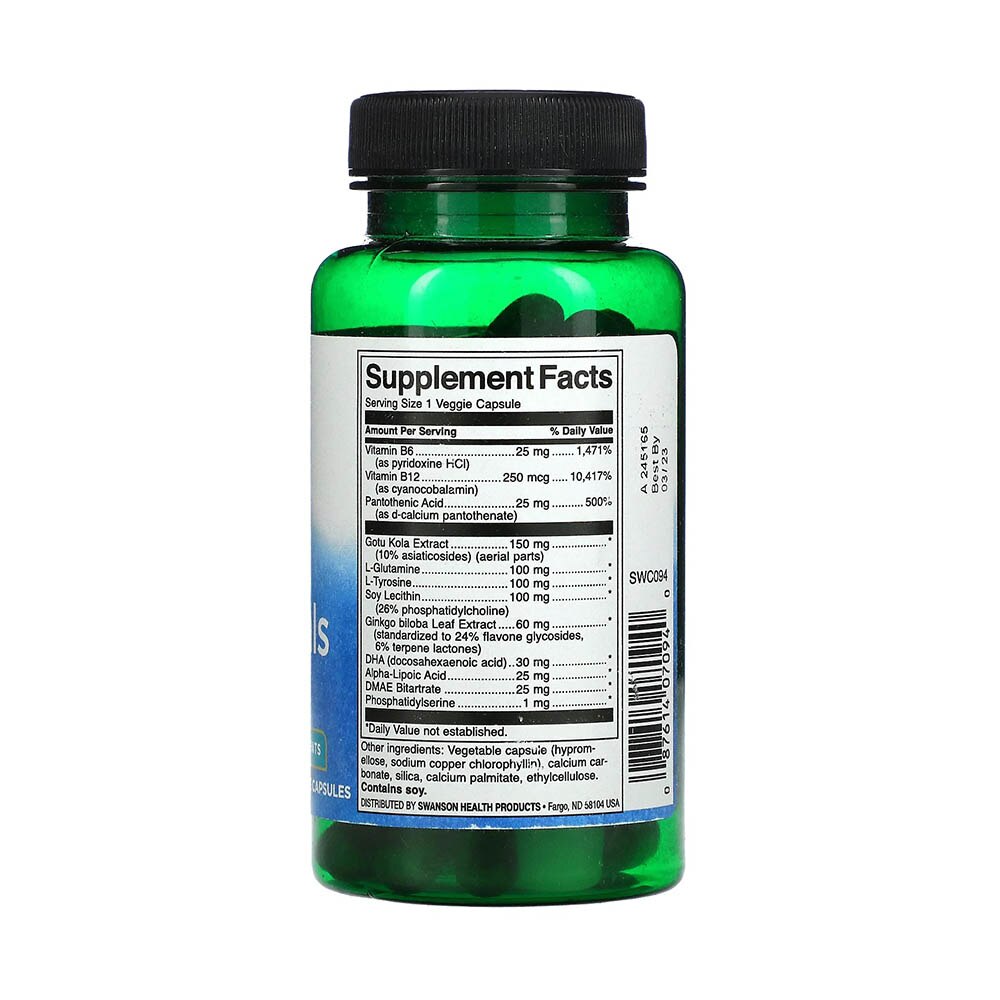 Brain Essentials (Memory Support), Swanson, 60 capsule SWC094 - eMAG.ro