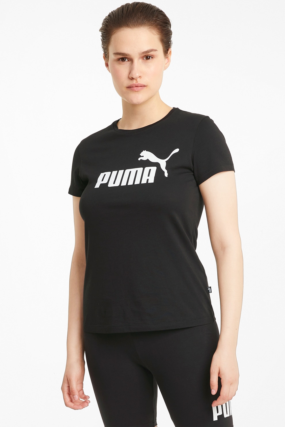 Puma, Tricou cu imprimeu logo ESS, Negru, M - eMAG.ro