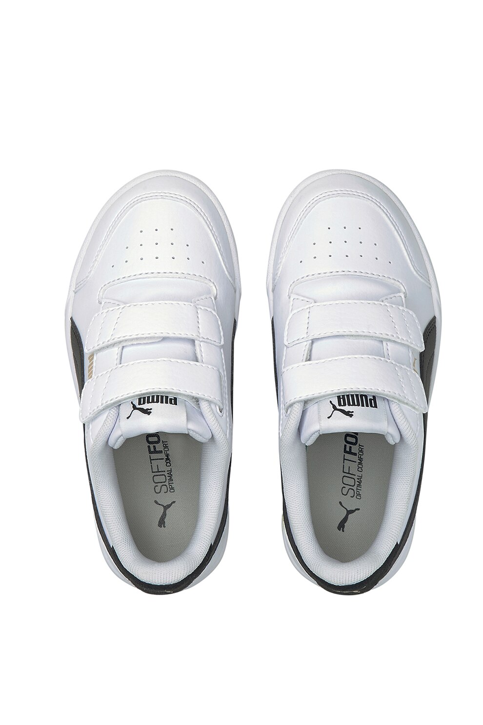 Puma, Pantofi pentru baschet Shuffle, Alb/Negru, 2.5 - eMAG.ro