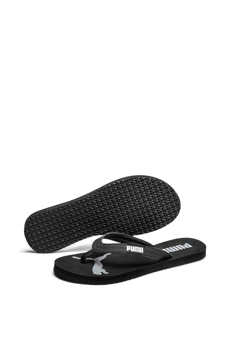 Puma, Papuci flip-flop cu logo Cozy, Negru, 5 - eMAG.ro