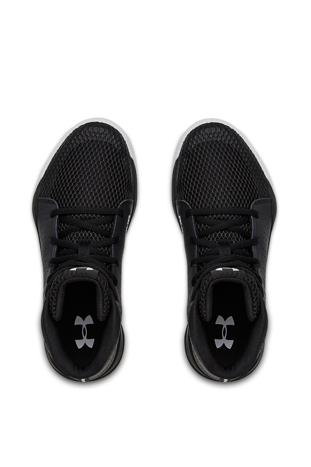 Under Armour, Pantofi unisex de piele cu insertii de plasa, pentru ...