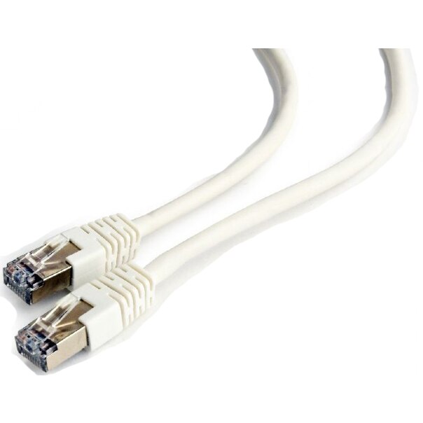 Кабел FTP GEMBIRD Cat6, Мед-алуминий, 2 м, Бял, AWG26, Екраниран PP6-2M/W - eMAG.bg