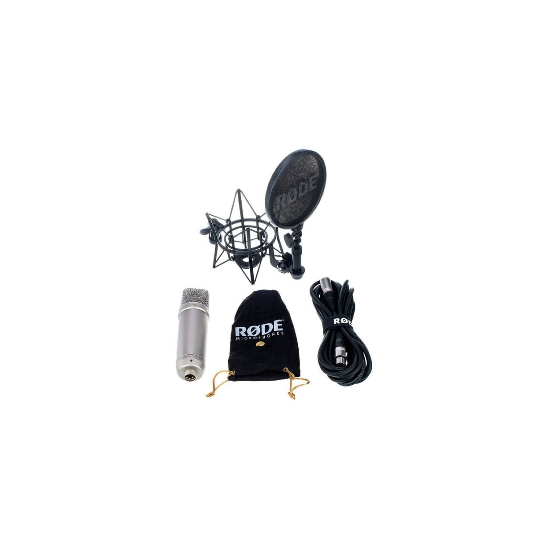 Microfon Rode, NT1-A, Pentru studio, Condenser, Cu Pop Filter si Soc ...
