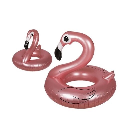 Colac gonflabil Flamingo, roz sidefat, PVC, 106 x 99 cm - eMAG.ro