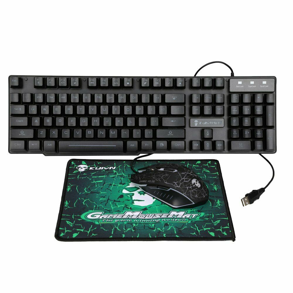 Set Tastatura T6 gaming, Mouse si Mousepad MECO, 2400DPI, Iluminare LED ...