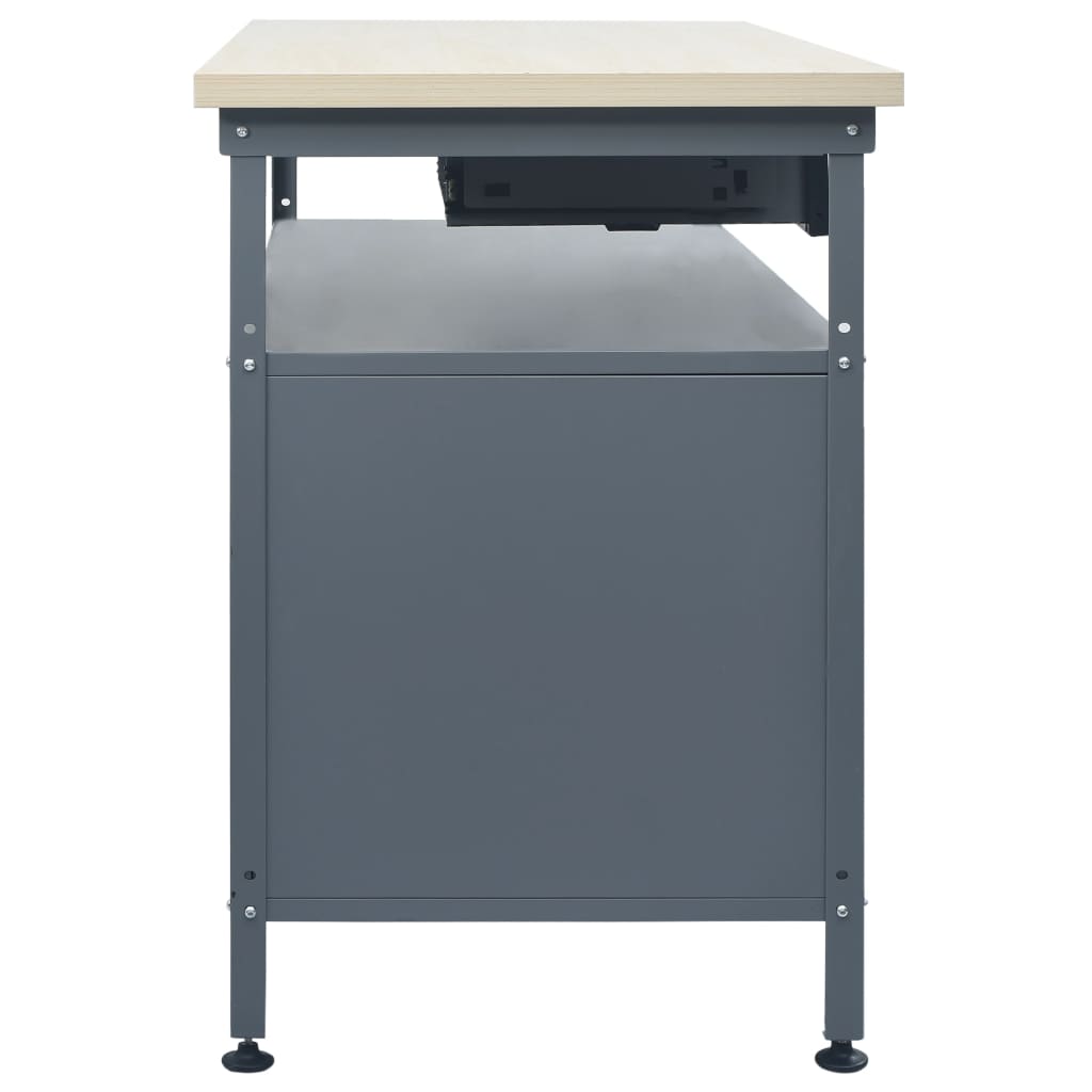 Banc de lucru cu panouri pentru atelier/garaj, cu 2 compartimente ...