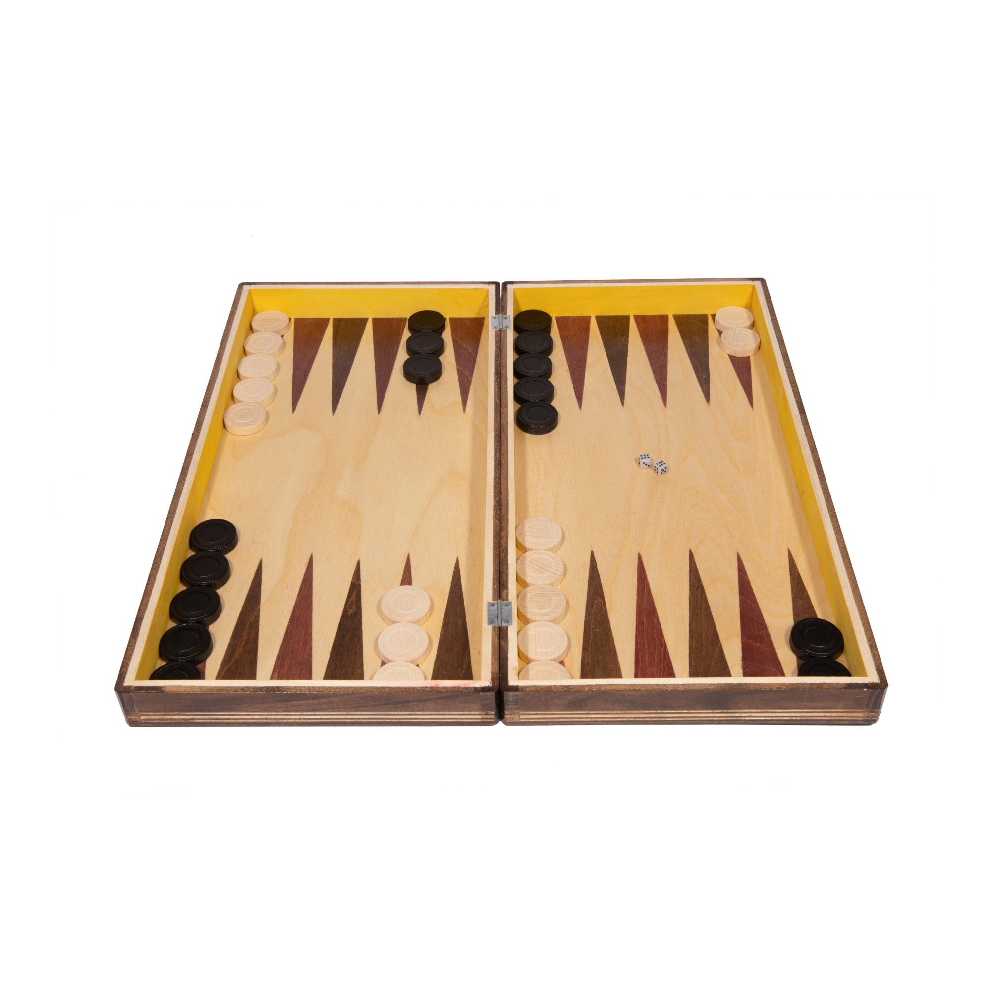 Joc sah si table, lemn, maro, 5.5x39x39 cm - eMAG.ro