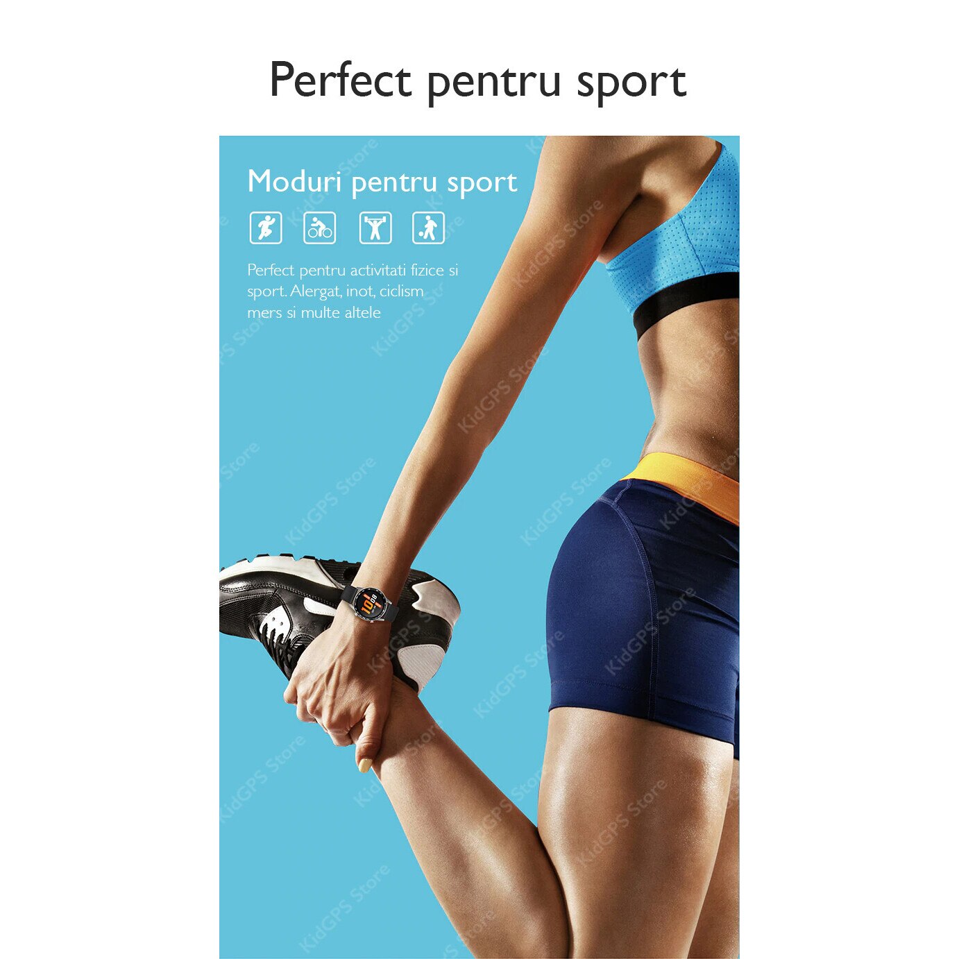 Ceas smartwatch TechONE™ DT95, 1.3 inch IPS HD, multi sport, apel ...