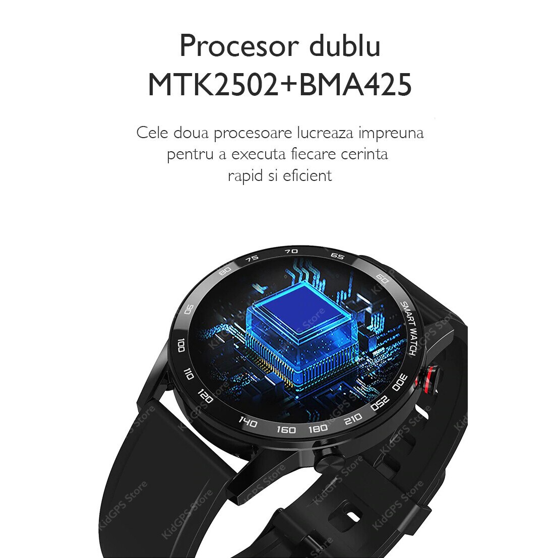 Ceas smartwatch TechONE™ DT95, 1.3 inch IPS HD, multi sport, apel ...