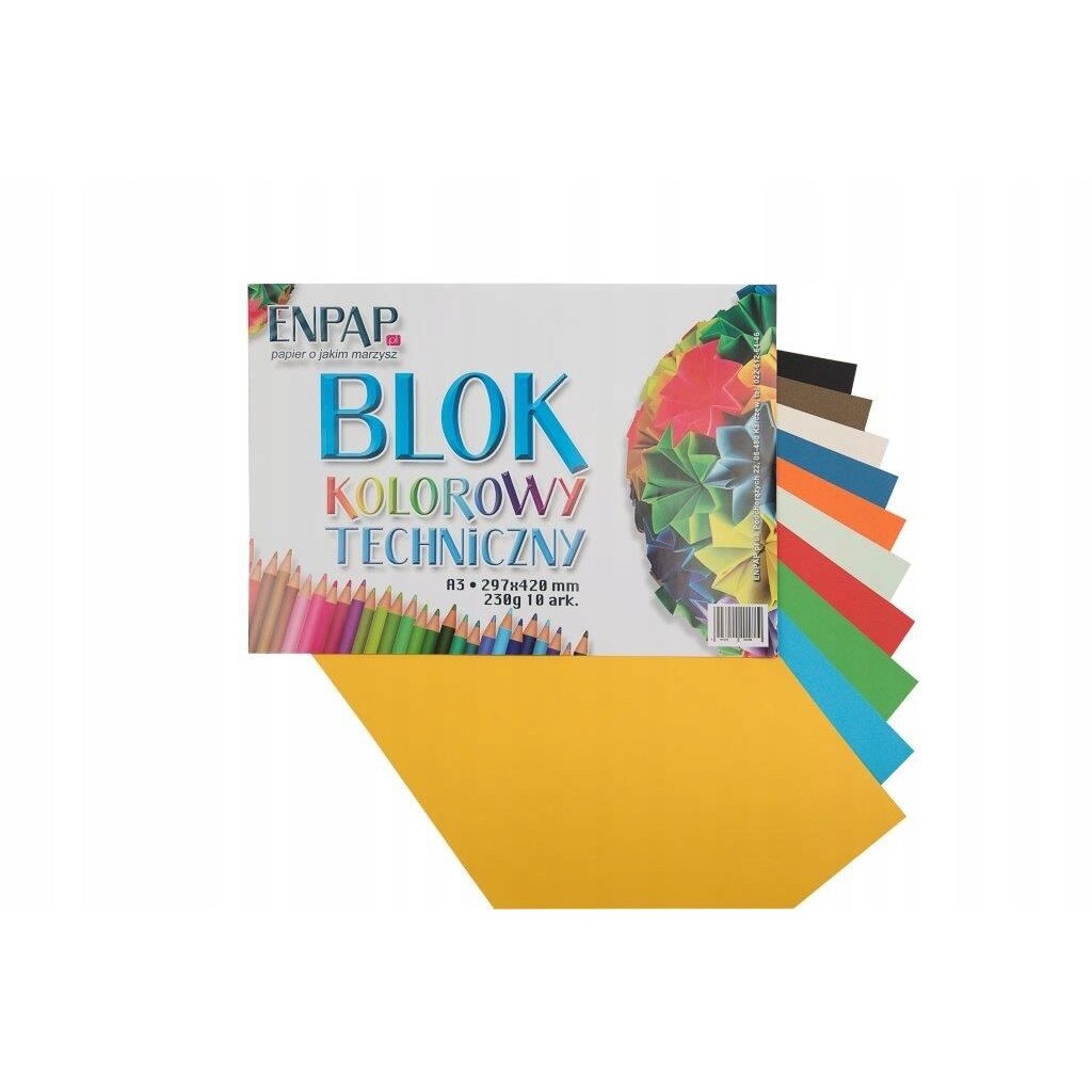 Bloc de desen, Enpap, foi colorate, A3, 297 x 420 mm - eMAG.ro