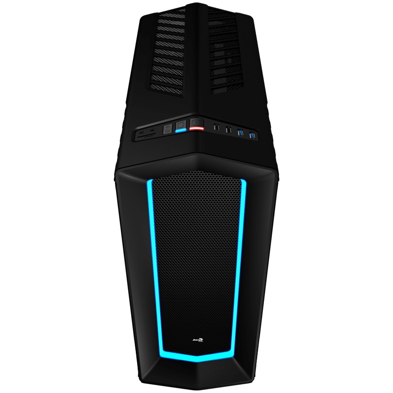 Carcasa AeroCool P7-C1 Tempered Glass RGB, Mid-Tower, fara sursa, ATX ...