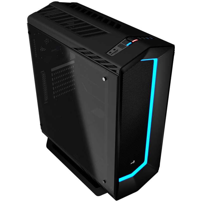 Carcasa AeroCool P7-C1 Tempered Glass RGB, Mid-Tower, fara sursa, ATX ...