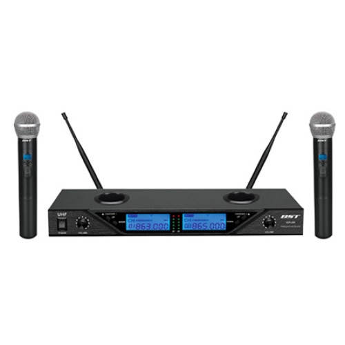 Set 2 Microfoane Wireless 8 Canale Reglabile Bst - eMAG.ro