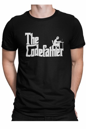 Персонализирана тениска за момчета програмисти със забавно послание, The Codefather - кодов нос ...