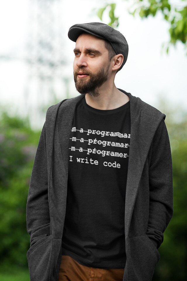 Egyedi póló fiúknak felirattal nyomtatva - Nem vagyok programozó, csak ...