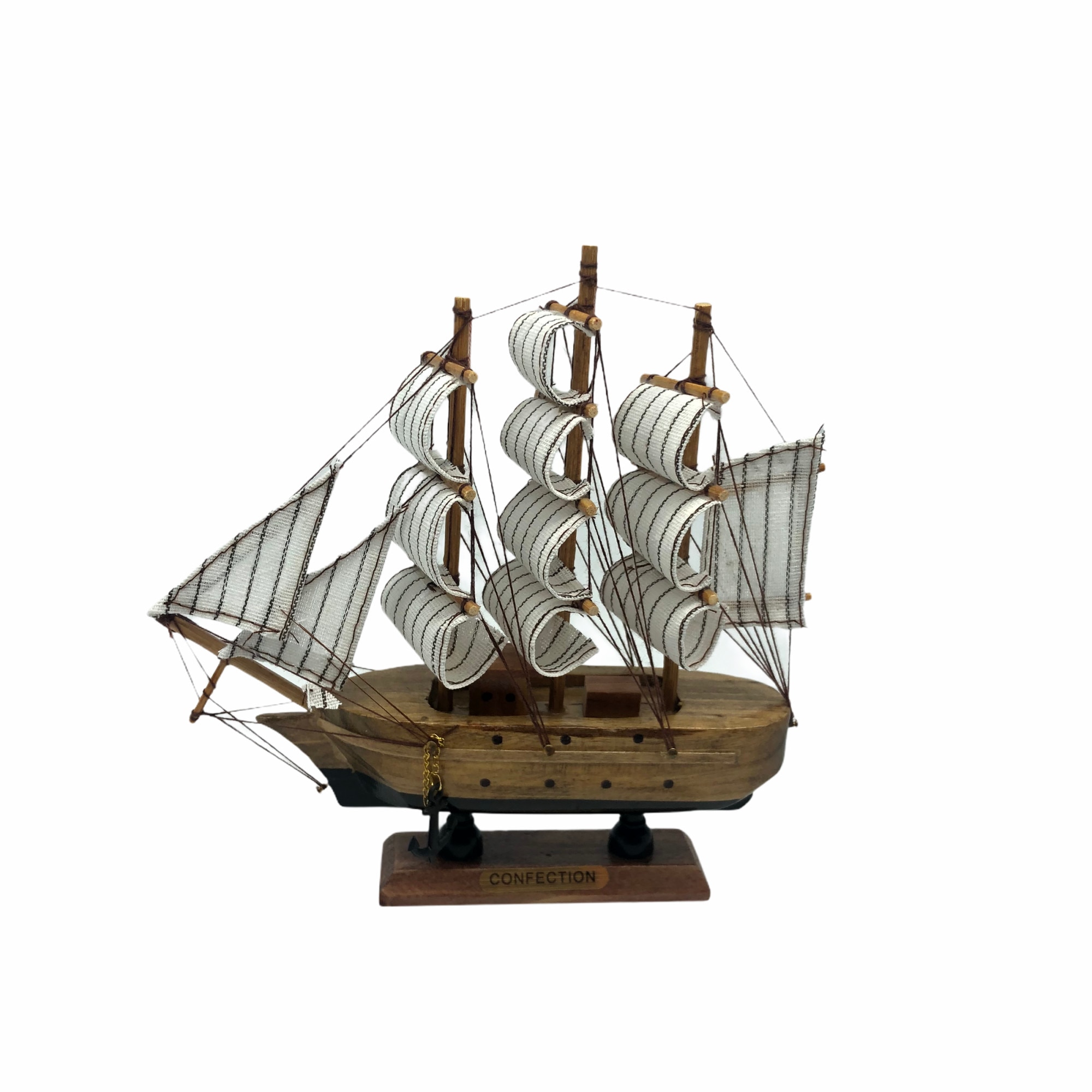 Corabie decorativa Atelier, Lemn, Negru, 15x16cm - eMAG.ro