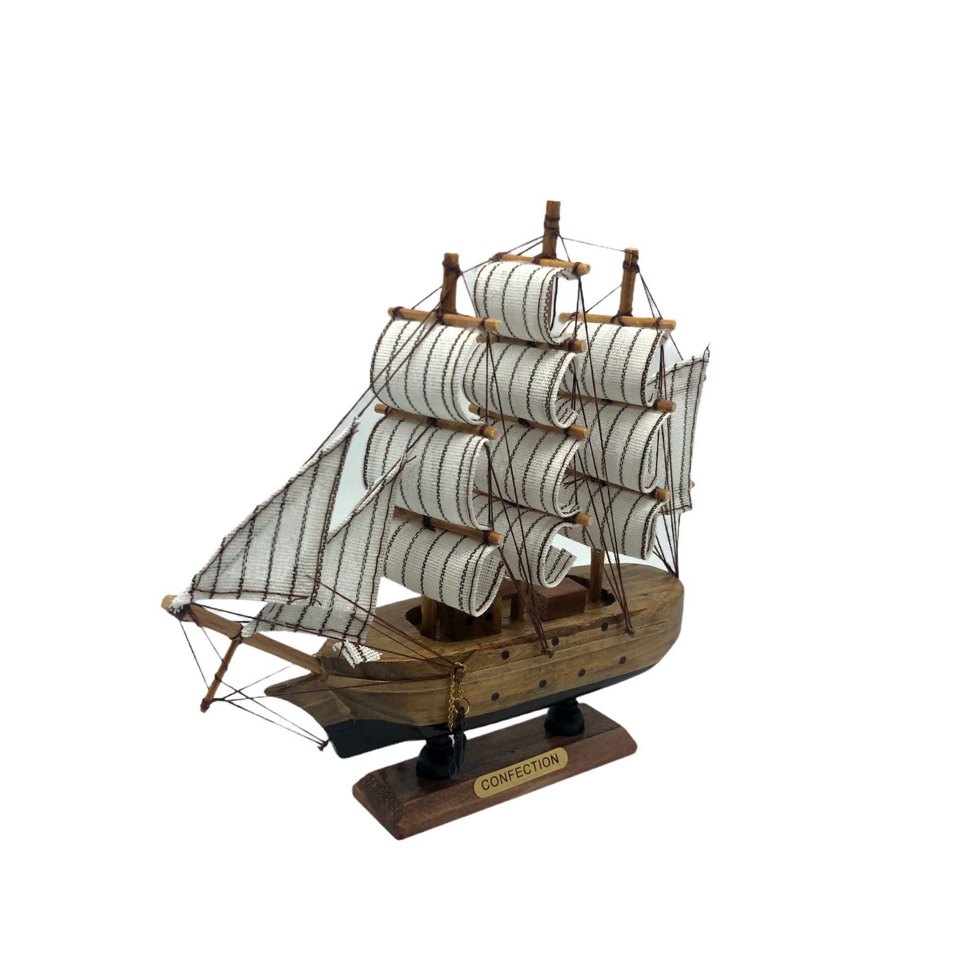 Corabie decorativa Atelier, Lemn, Negru, 15x16cm - eMAG.ro