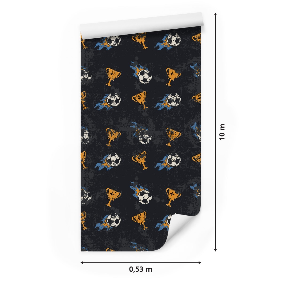 Tapet pentru perete fotbal sport camera baiatului 53cm x 10m Dormitor ...