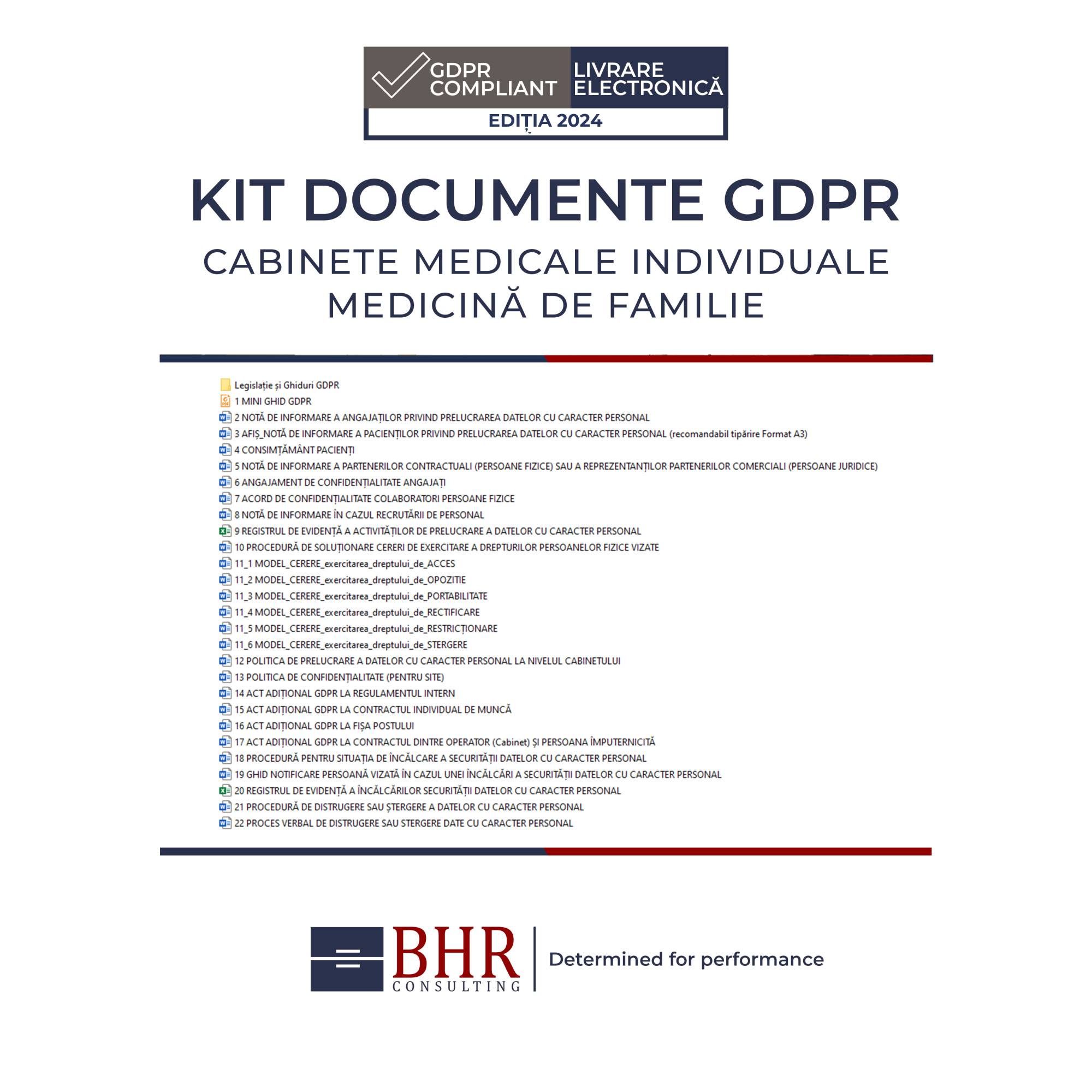 Kit documente GDPR editabile - Cabinete Medicale Individuale Medicina ...