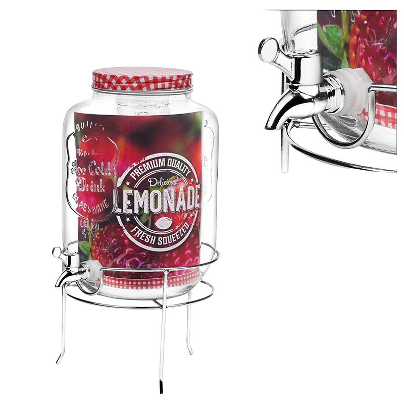 Carafa pentru limonada, Lalncaster, cu decantor, din sticla, 8 l - eMAG.ro