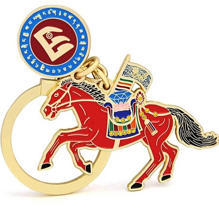 Breloc Cal de Vant Rosu amulete feng shui pentru cariera si succes ...