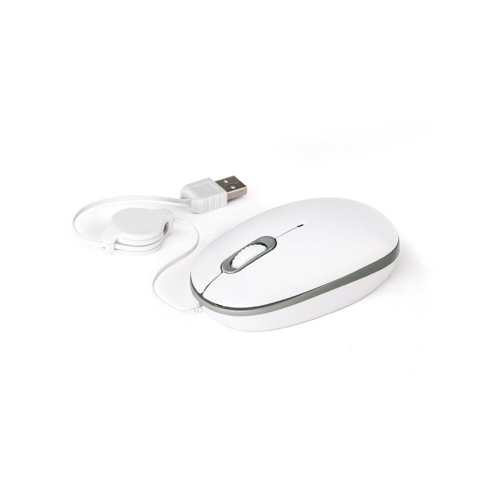 Mouse optic, conexiune USB, alb - eMAG.ro