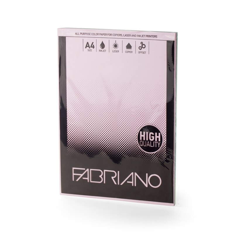 Carton Fabriano, Copiator, A4, 160 g/m2, Culori pastel, 5 culori, 50 ...