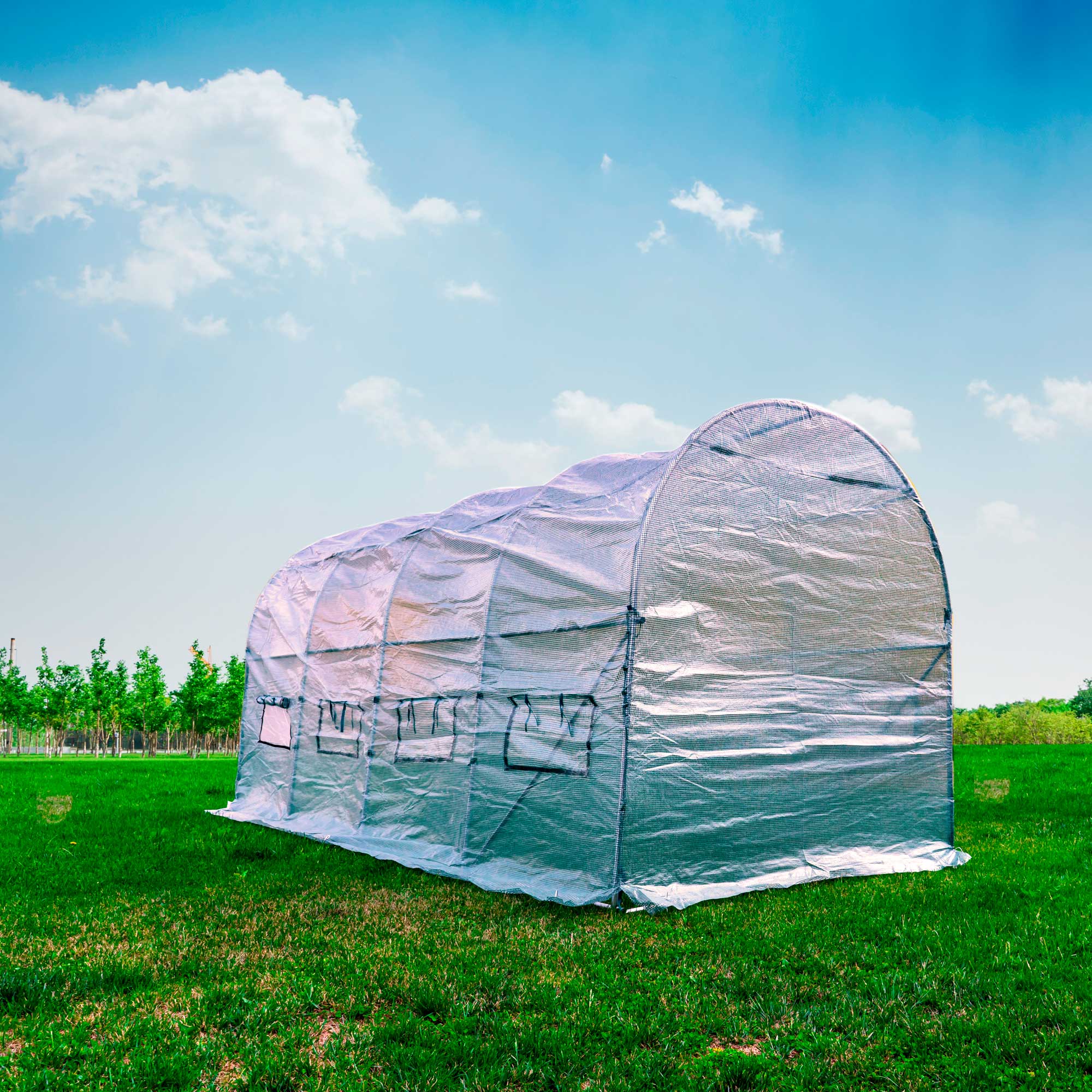 Sera (solar) de gradina PNI SG500, 457x210x210 cm dimensiune, 10 mp ...