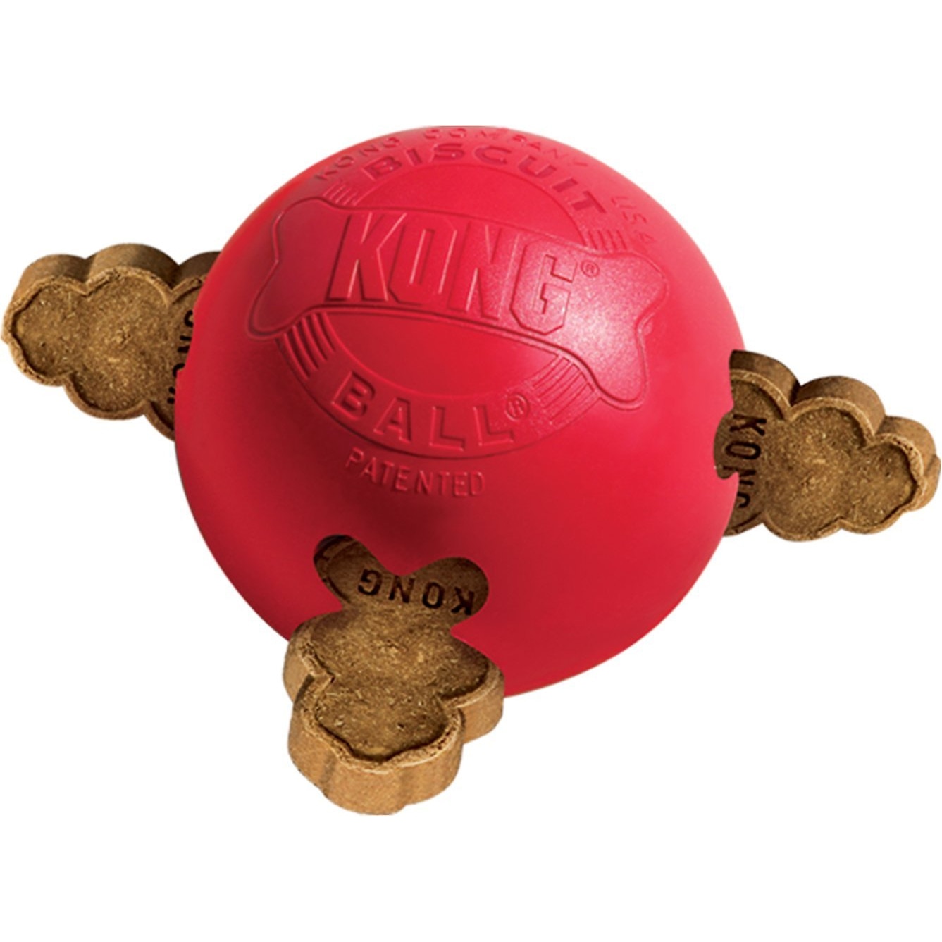 Jucarie pentru caini, Kong Biscuit Ball Small, Rosu - eMAG.ro