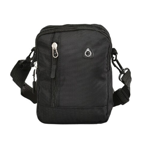 Geanta barbati, 13/18/5 cm, Textil, Negru - eMAG.ro