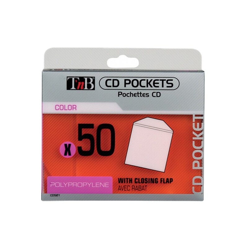 Set Plic pentru CD,T'nB, 5 culori, 50 bucati - eMAG.ro