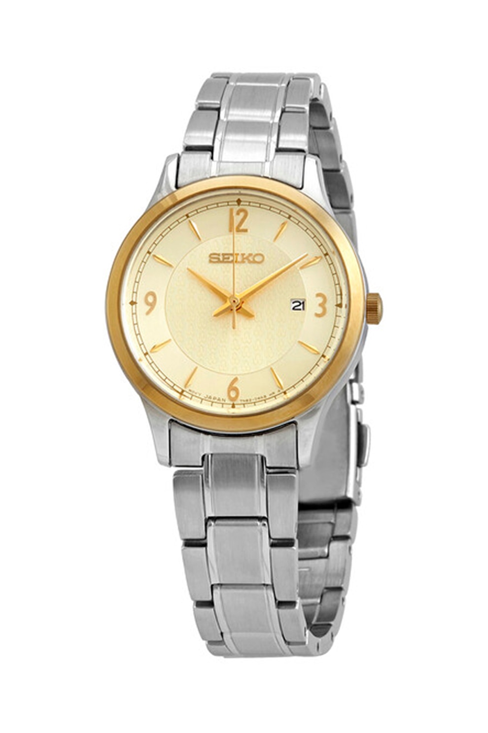 Seiko, Ceas quartz in doua nuante, Auriu/Argintiu - eMAG.ro