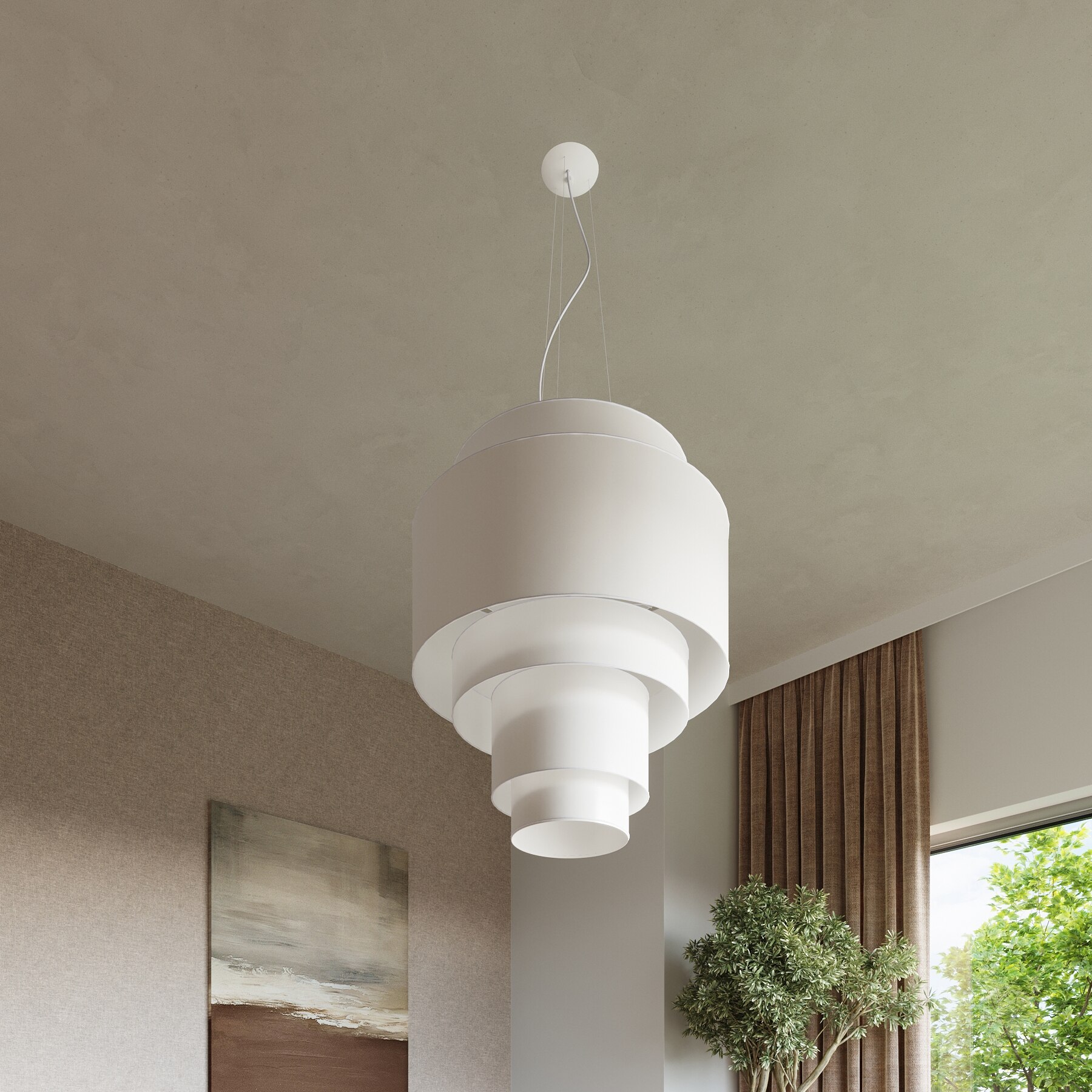 Lustra Reflexion 80 E27 Loft Design Alb Sollux - eMAG.ro
