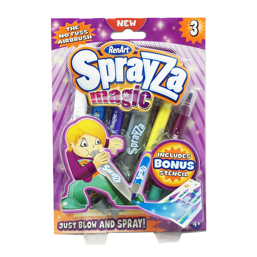 Комплект за рисуване Sprayza- маркери и спрей в едно- 001386, 5 маркера ...