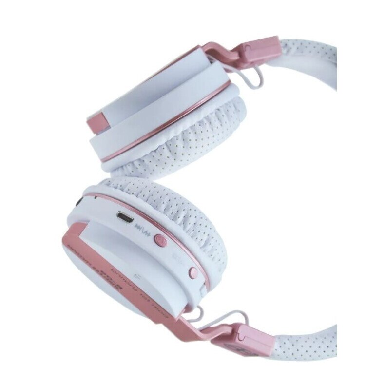 Casti bluetooth cu microfon si radio, Roz - eMAG.ro