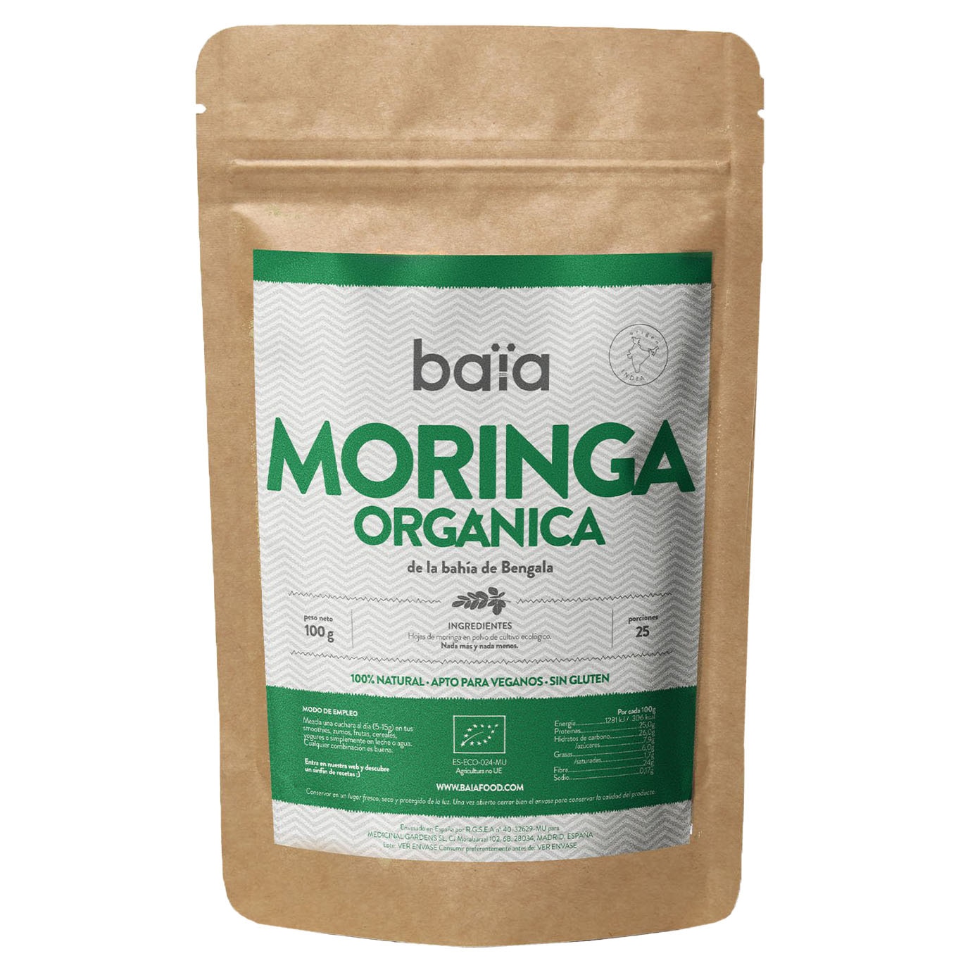 Moringa bio pulbere Baia Food, 100g - eMAG.ro