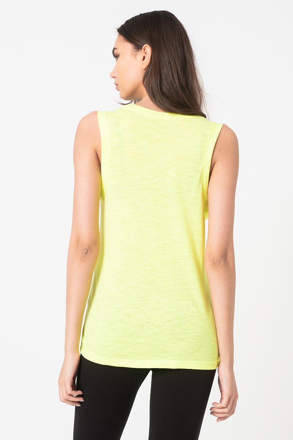 Puma, Спортен топ Favourite Cat Muscle, Яркозелен / Черен, L - eMAG.bg