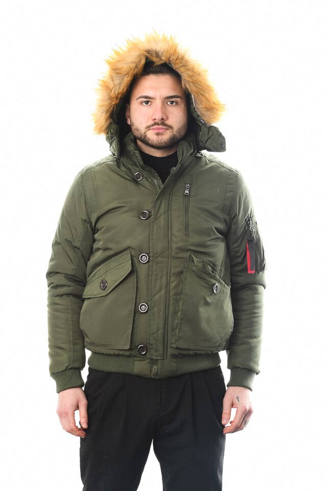 Geaca De Barbati Lenis Verde M - eMAG.ro