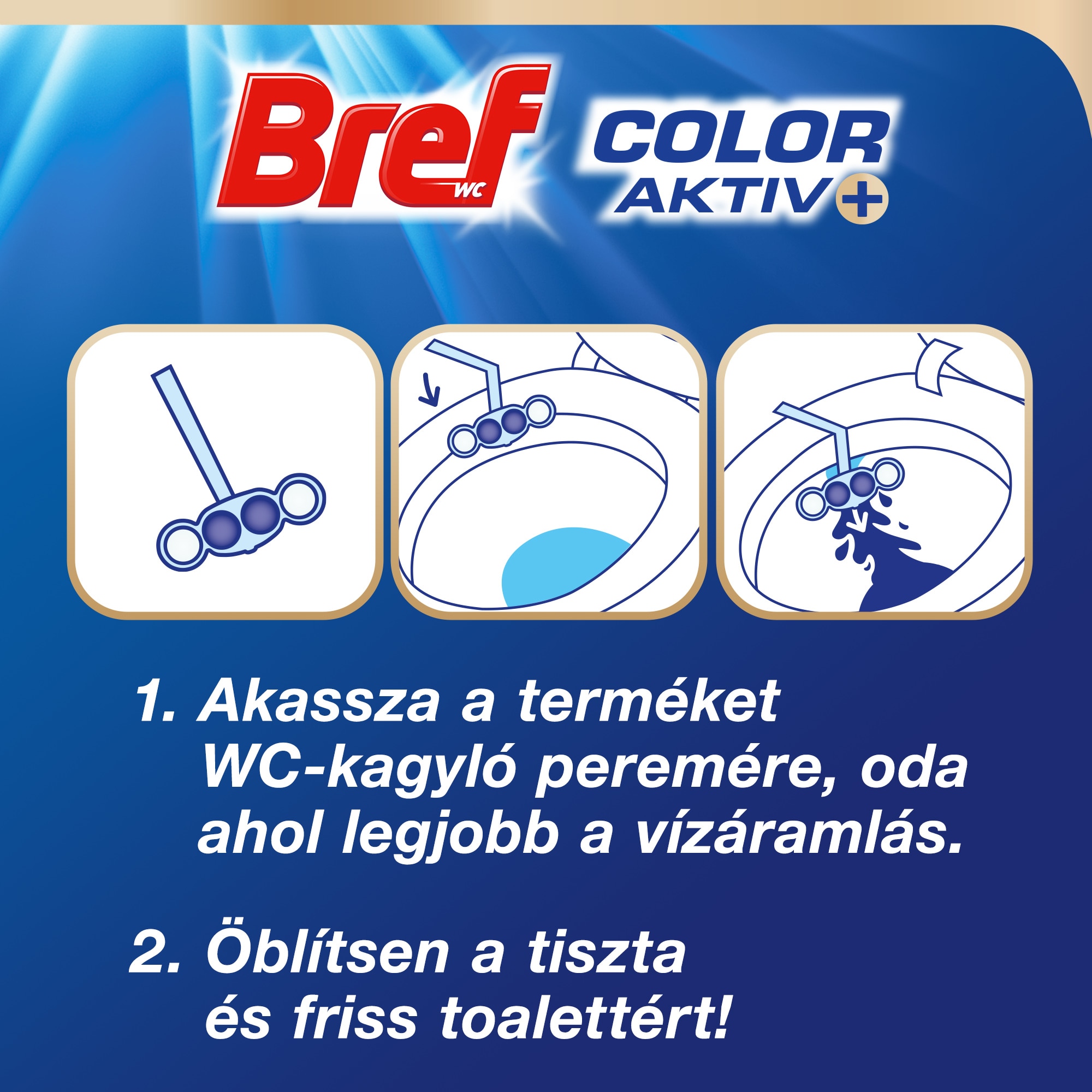 Bref Blue Aktiv Fresh Flowers toalett frissítő, 3x50g - eMAG.hu